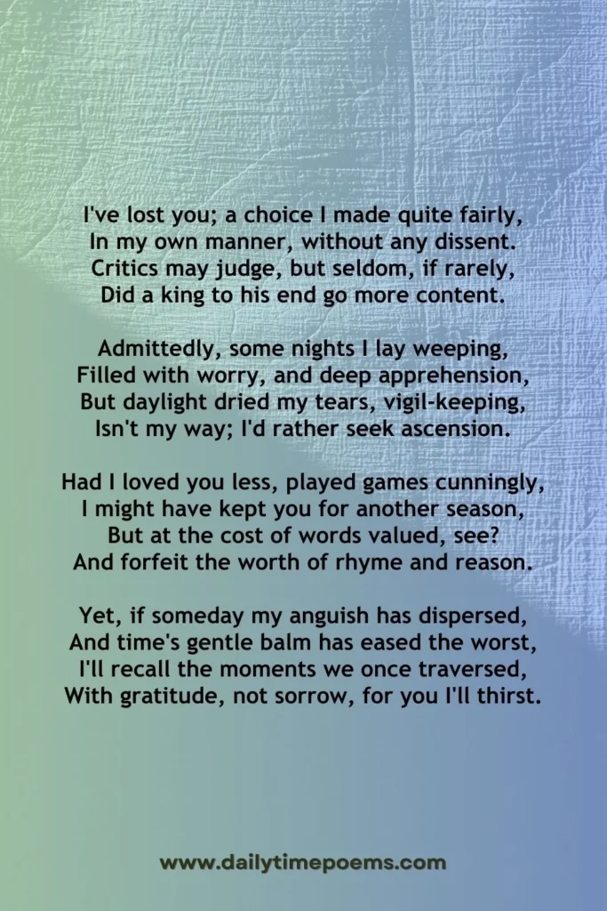 Captivating Poems about Loss - 15 Poems about Misfortune and Setback