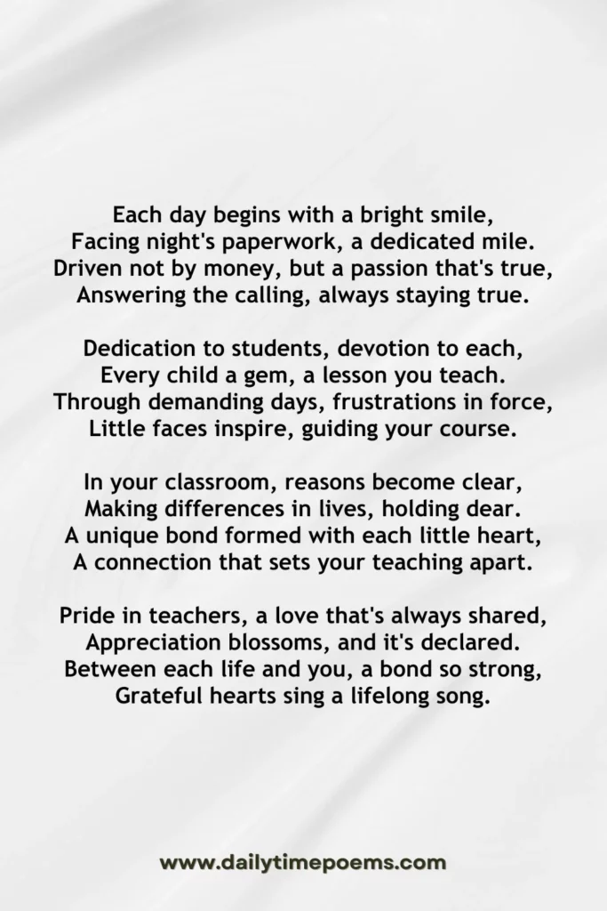 Poems for Teachers - 18 Poems about Instructors and Educators