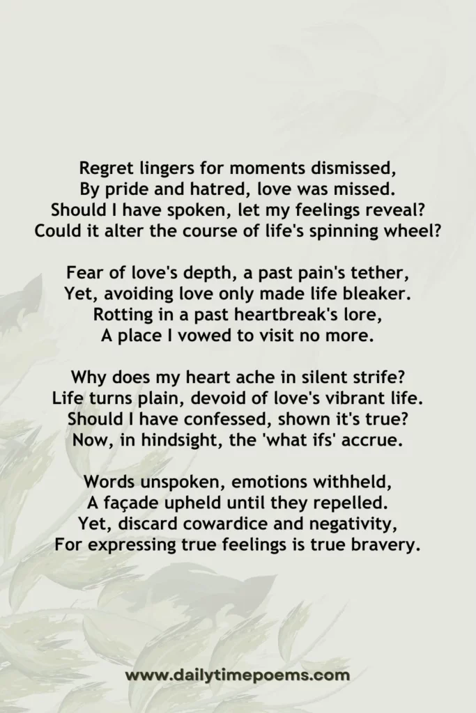 Regret Poetry - 20 Poems about Guilt and Deep Remorse