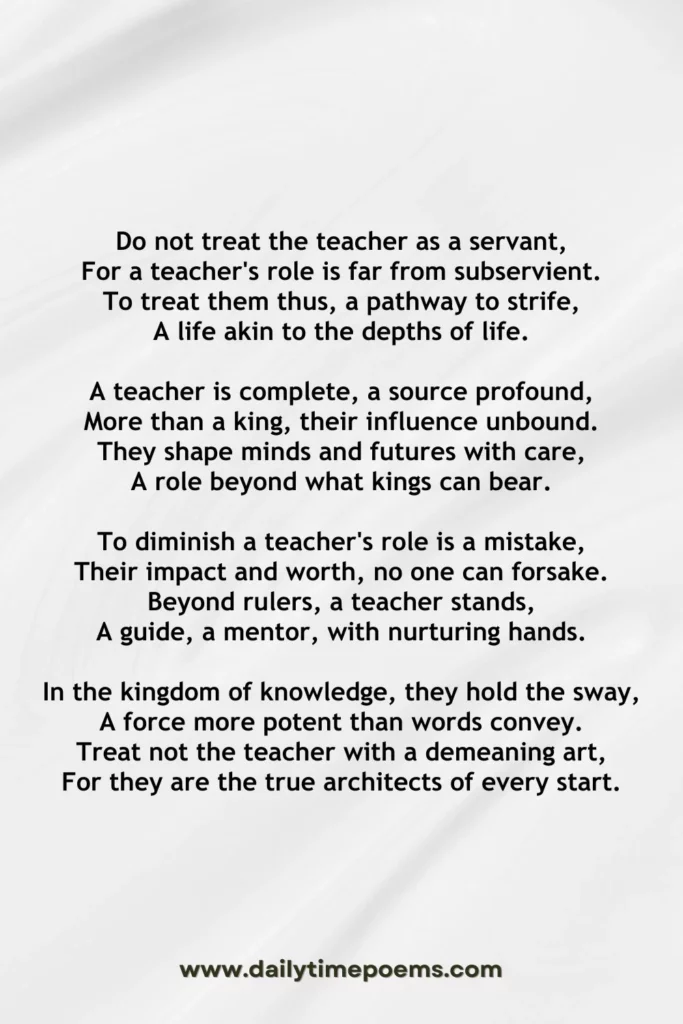 Poems for Teachers - 18 Poems about Instructors and Educators